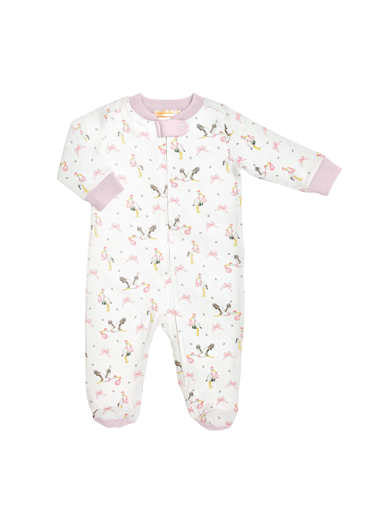 Welcome Baby Pink Zipper Footie – Pattywhacks Inc