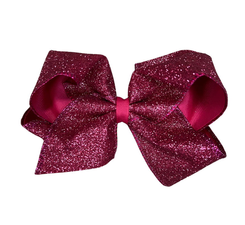 Hot Pink Sparkly Wee Ones Bow (King) – Pattywhacks Inc